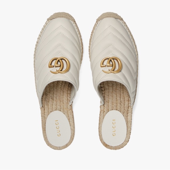 Gucci Shoes New Gucci Marmont White Napa Leather Double Gg